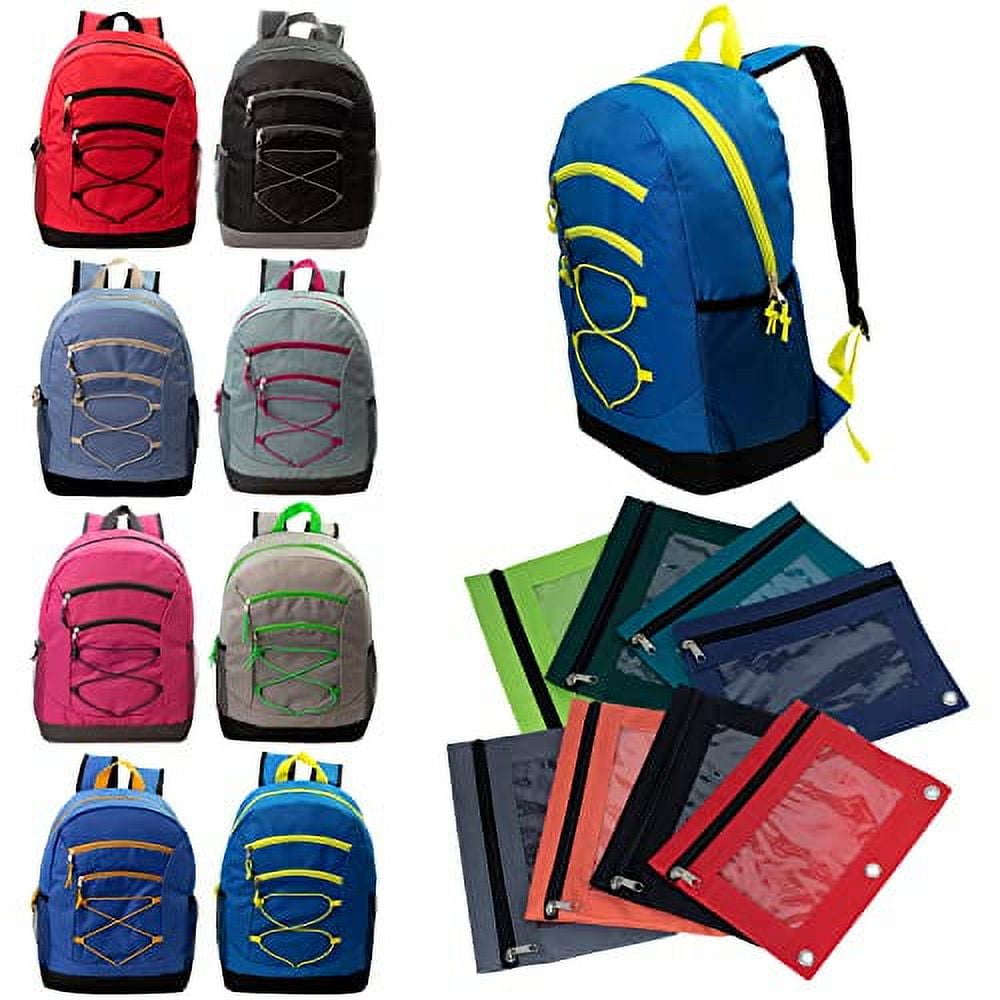 24 Value Bundle Pack - 17 Inch Wholesale Sport Backpacks in 8 Assorted ...