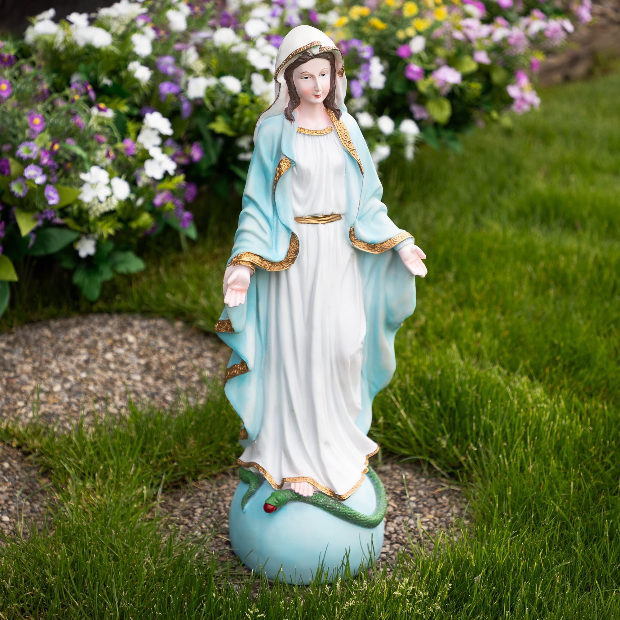 24" Virgin Mary Religious Outdoor Garden Statue - Walmart.com