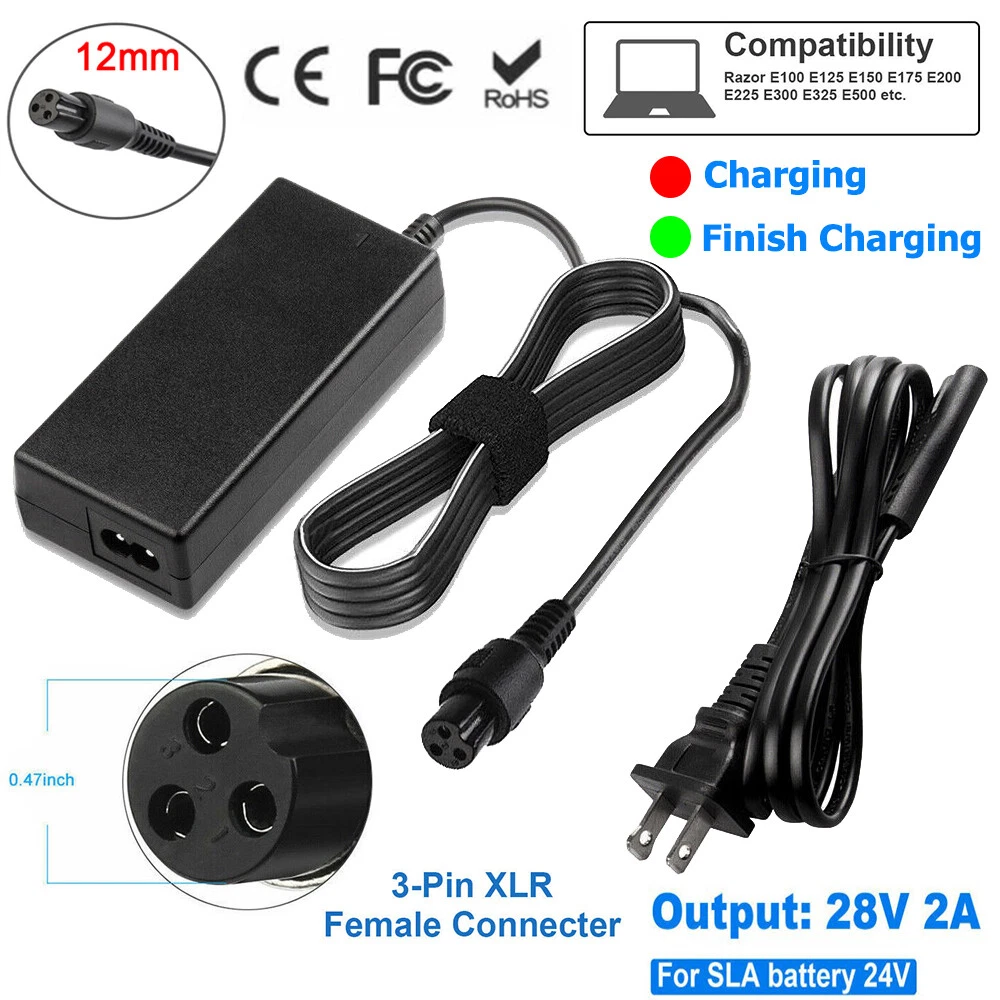 24 Volt Fast Battery Charger For Razor 24V - Walmart.com