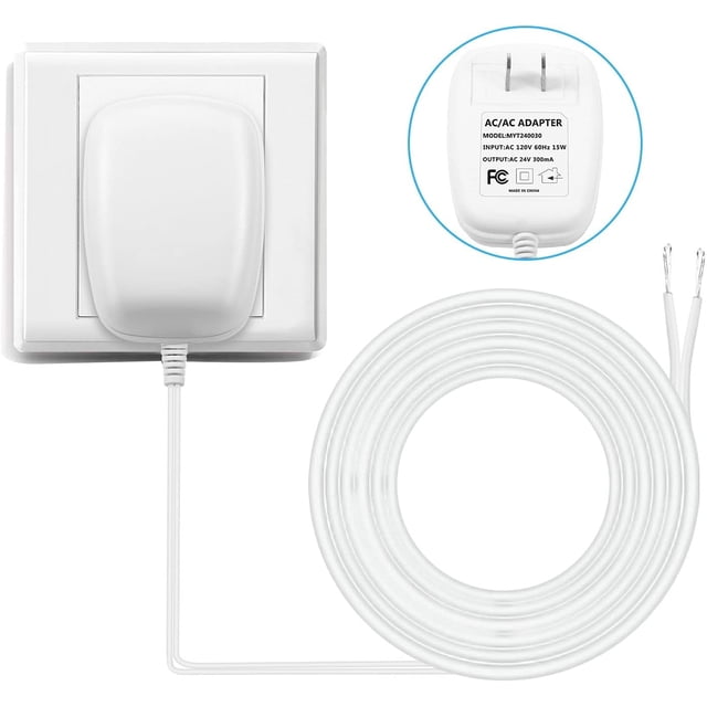 24V Transformer for Thermostats & Doorbells, Compatible with Arlo,Eufy ...