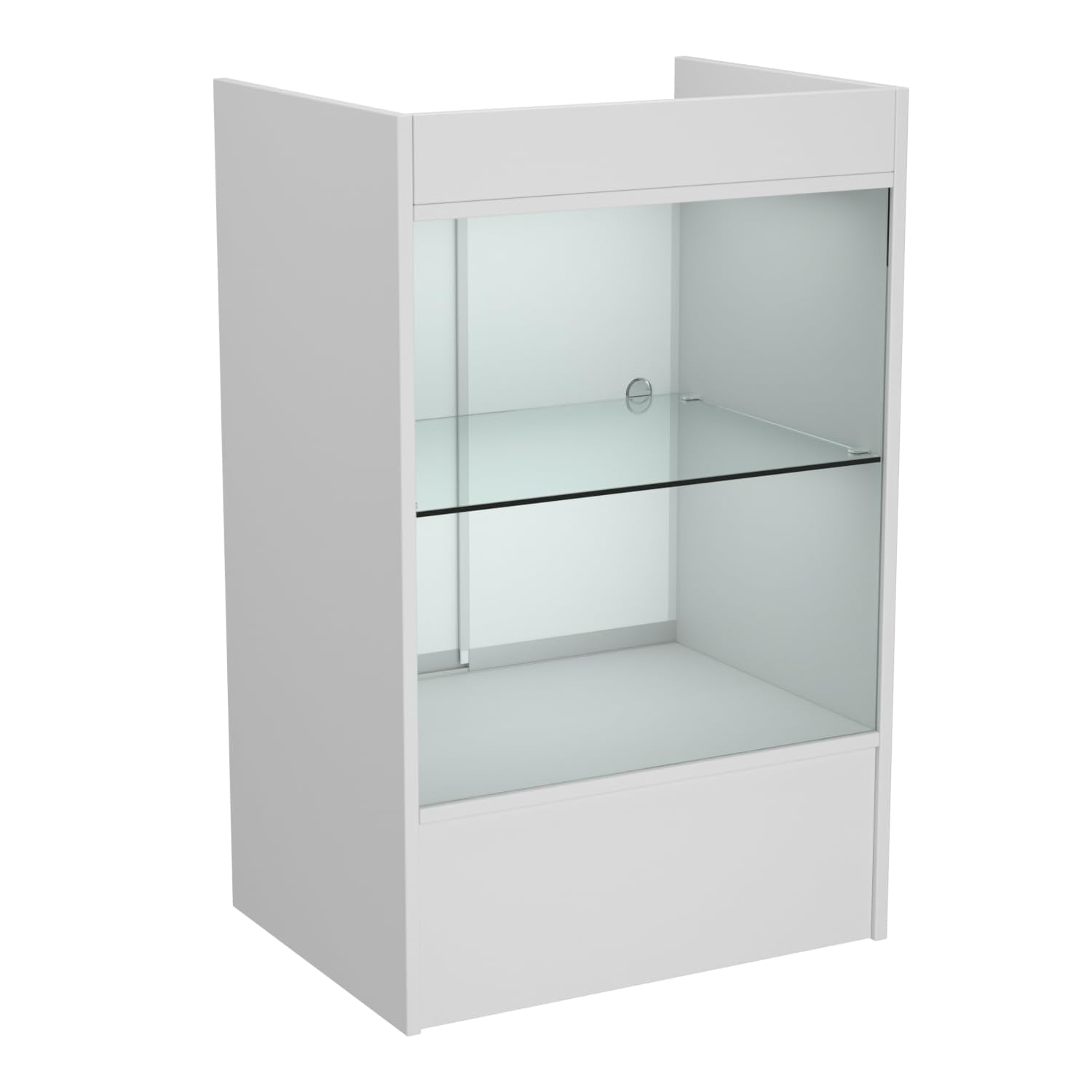 24”W * 18”D * 38”H - Retail Cash Register Stand， White Cash Wrap ...