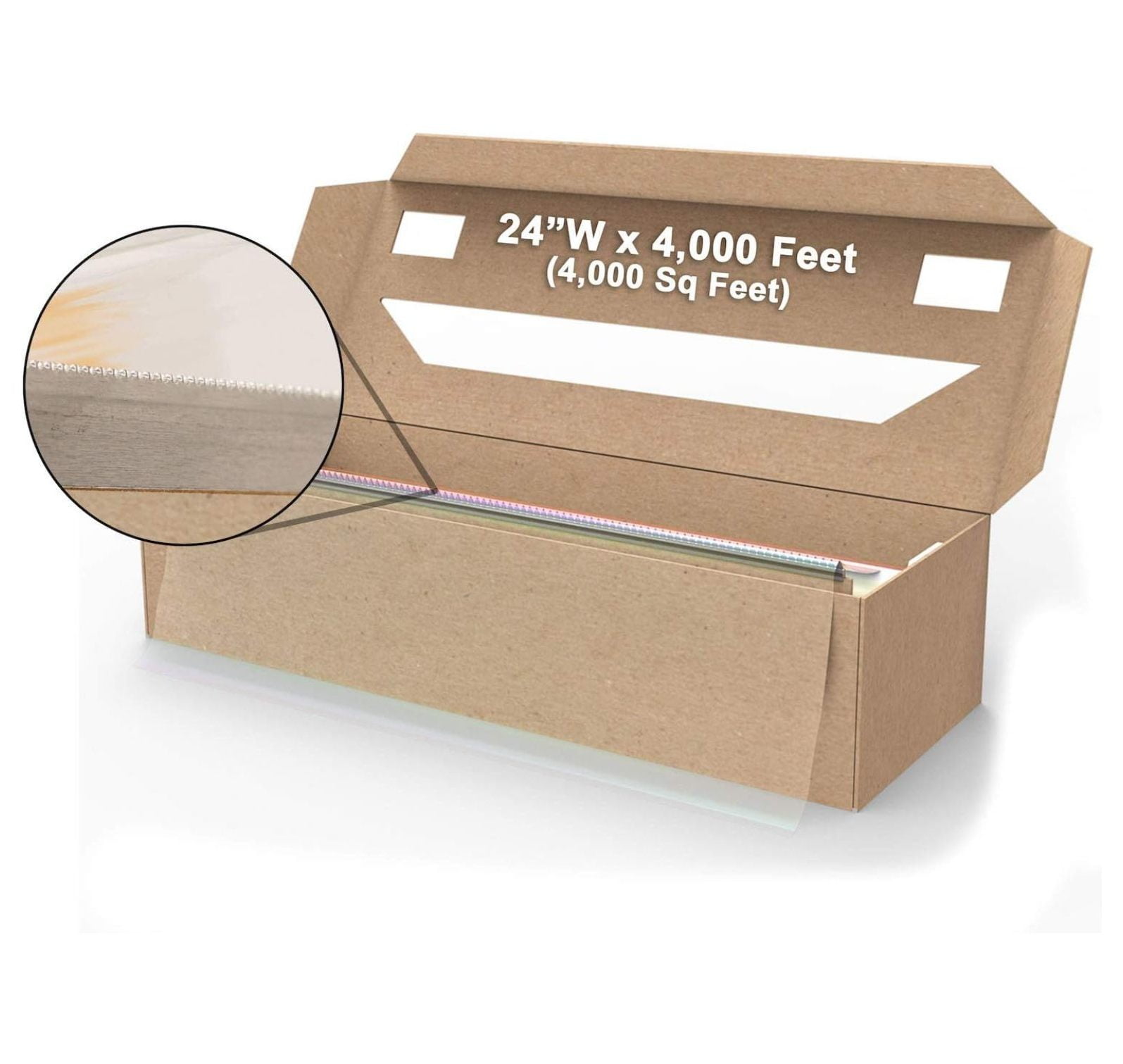 (24"W x 2,000 Feet) SealWrap Cling Classic ZipSafe Plastic Wrap w ...