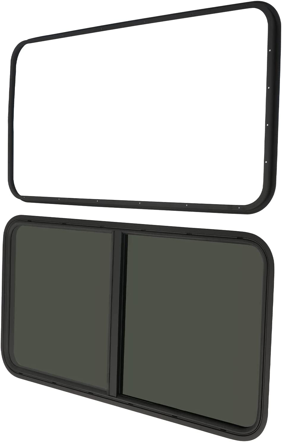 24" W x 20" H RV Window Teardrop Horizontal Sliding Replacement Glass ...