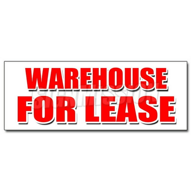 24" WAREHOUSE FOR LEASE DECAL sticker a/c ac build to suit loading free ...