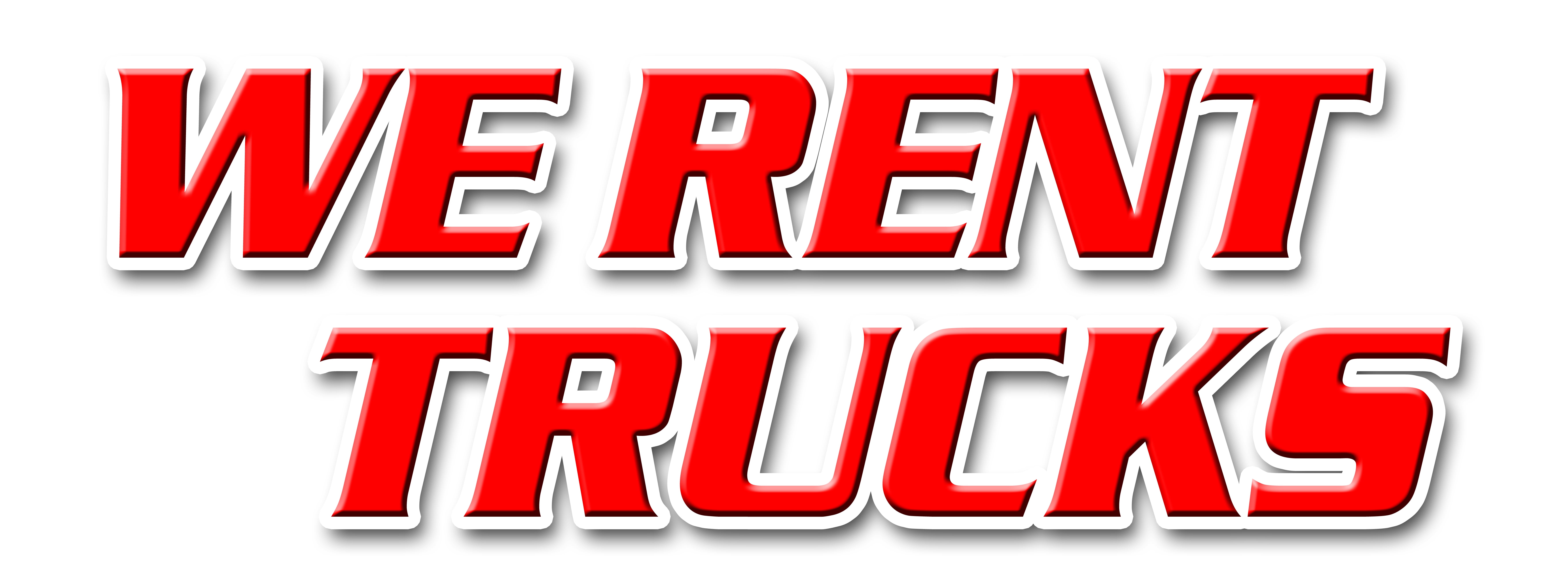 24" WE RENT TRUCKS DECAL sticker one way moving daily box pick up sell ...