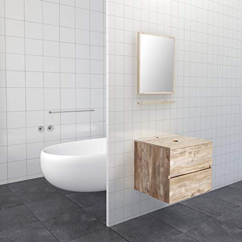 24 Wall Mounted Bathroom Vanity,Concrete Grey Color Vanity,singal ...