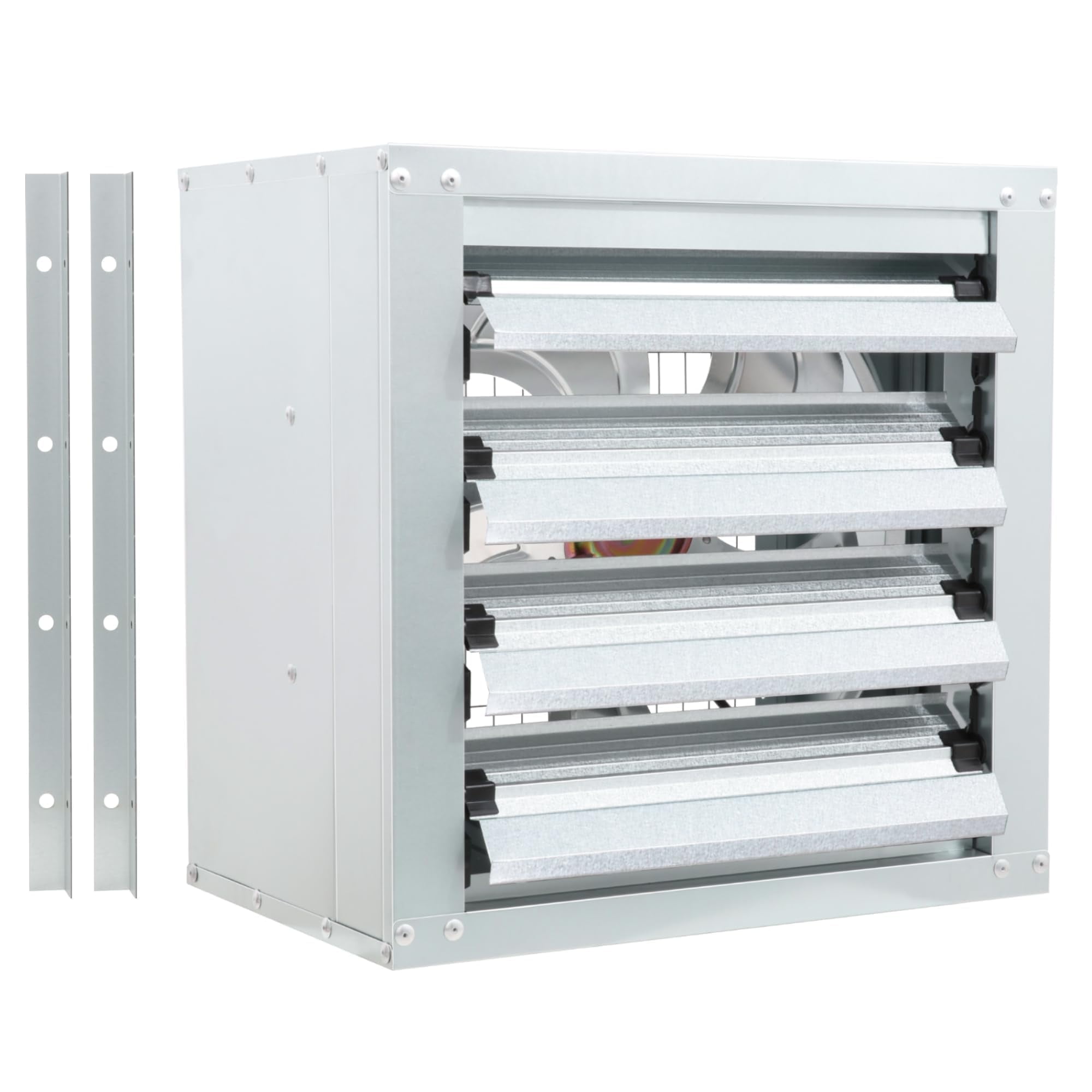 24" Wall Mounted Exhaust Fan,Greenhouse Exhaust fan with Automatic ...