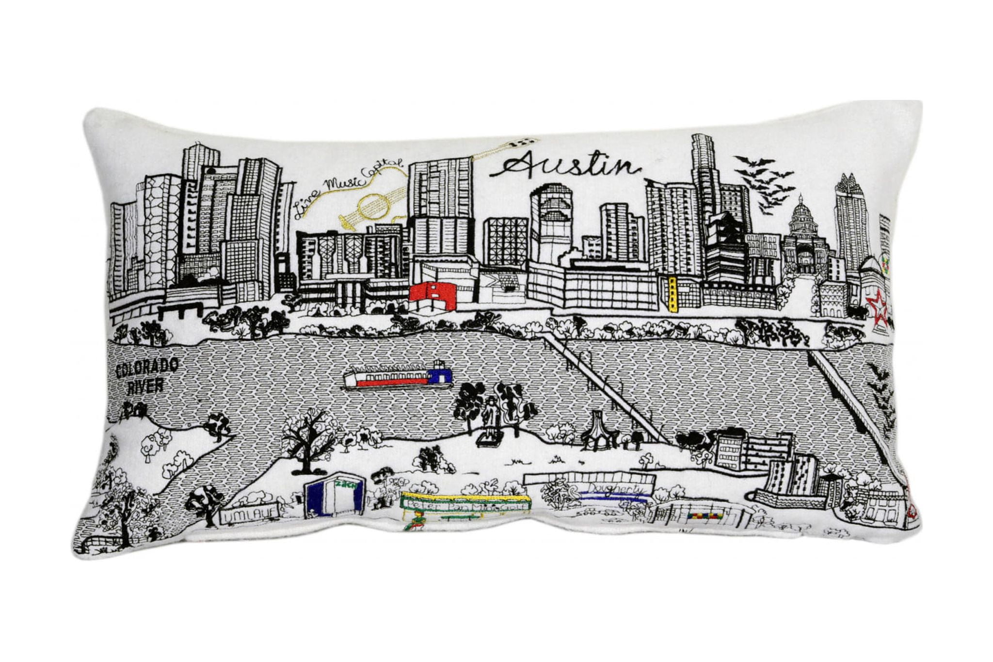 24" White Atlanta Daylight Skyline Lumbar Decorative Pillow - Walmart.com