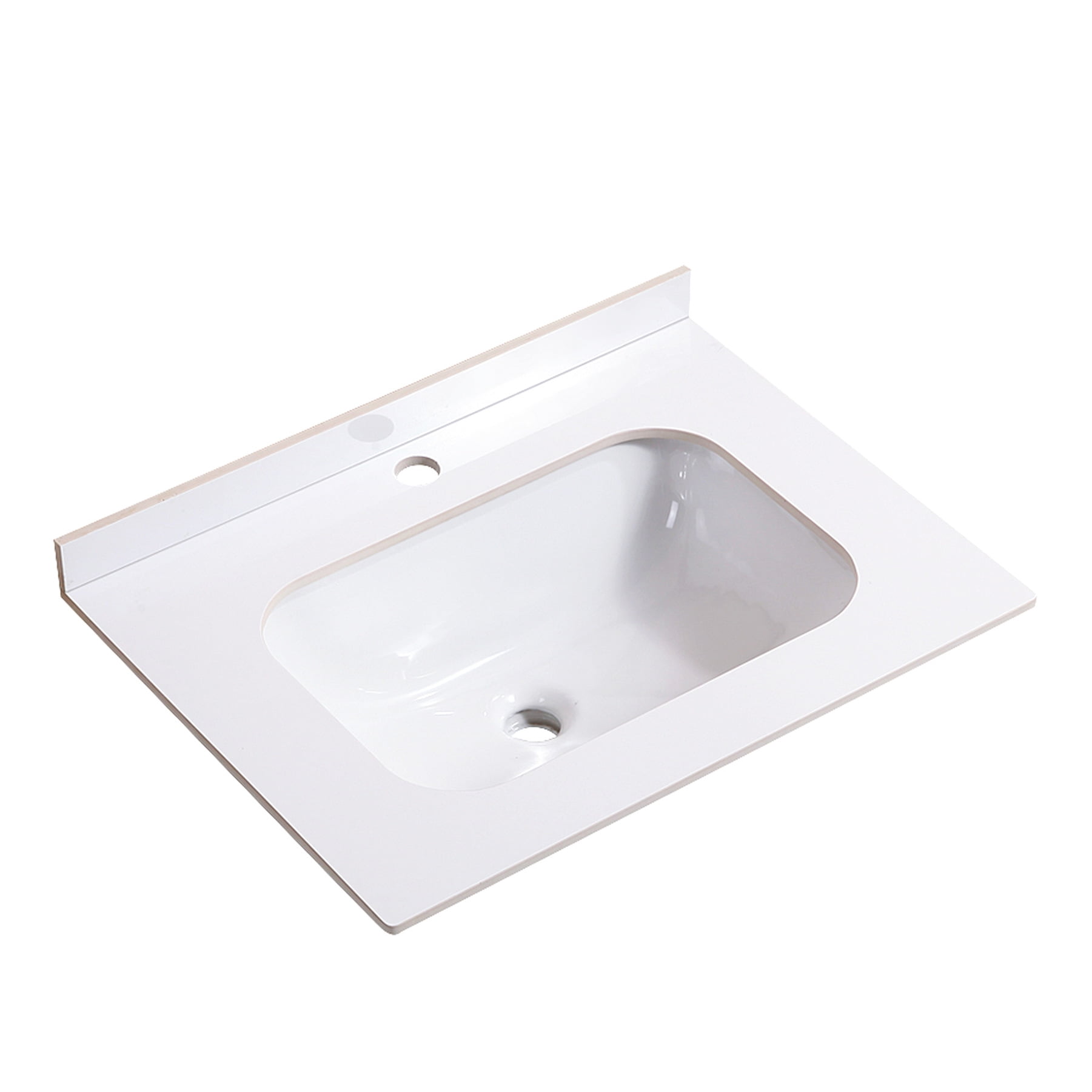 24" White Bathroom Vanity Unit | Adds Style to Various Spaces | Smooth ...