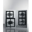2-burner gas cooktop made in Italy w/15" wide trim kit in stainless ...