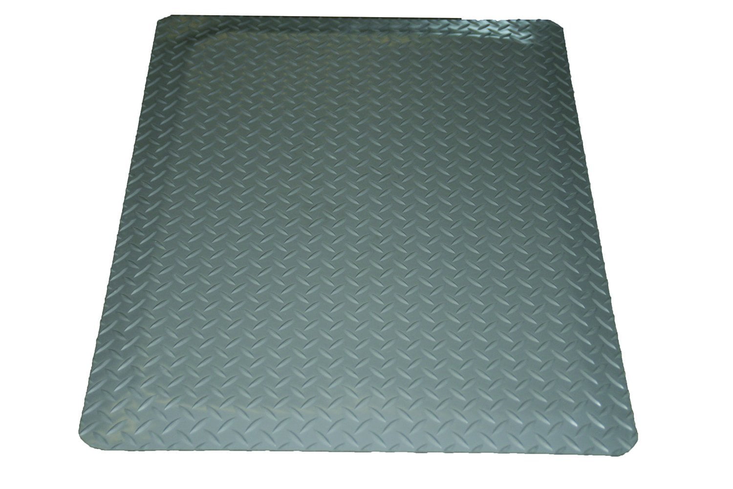 24" Wide, Rhino Mats, Diamond Plate Anti-fatigue Mat, Gray, 9/16" Thick ...