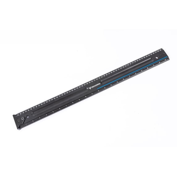 24" Woodworking Ruler with Hook Stop, Laser-Etched Layout Tool, 600mm ...