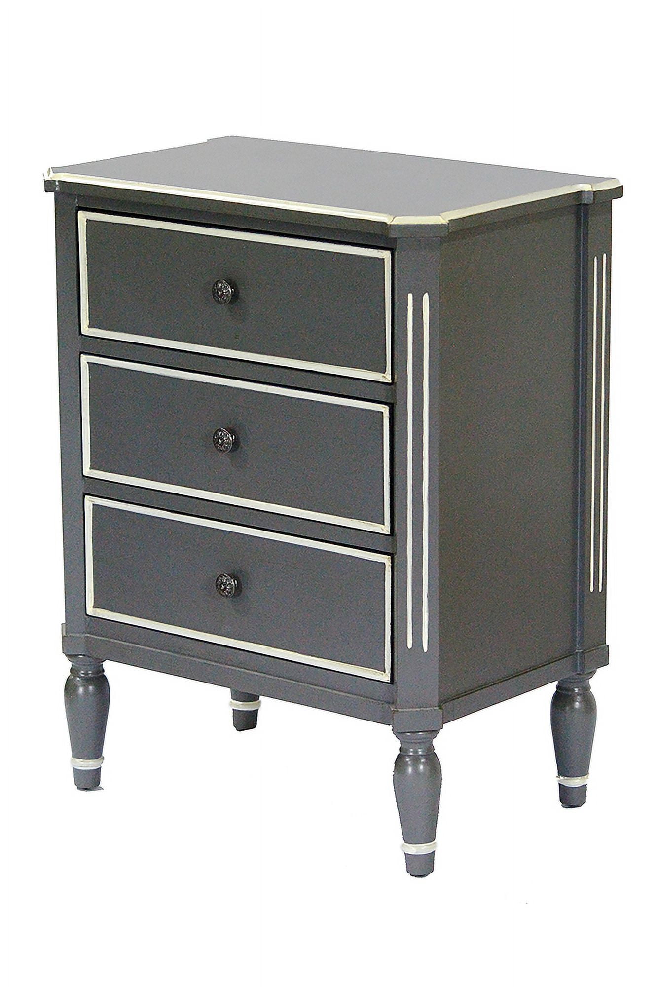 24" X 15" X 30.5" Gray MDF Wood Accent Cabinet with Drawers - Walmart.com