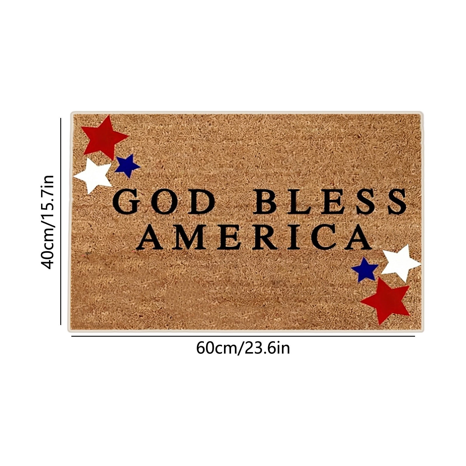 24" X 16" Patriotic Doormat Outdoor Indoor Entrance 4th of July ...