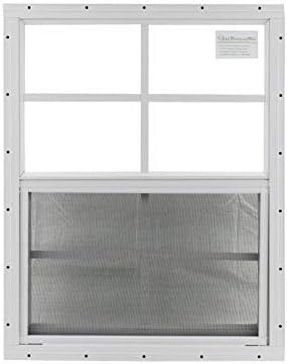 24" X 27" Window Aluminum Frame White Flush Safety/TEMPERD Glass ...