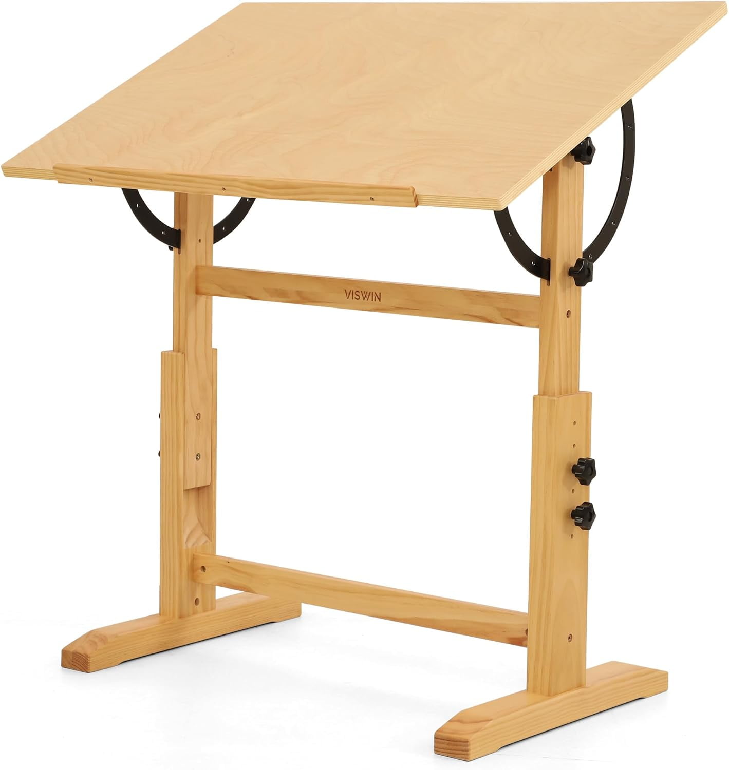 24'' X 35" Solid Pine Wood Artist Drafting Table with Adjustable Height ...