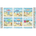 24" X 44" Panel Beach Vista Summer Ocean Umbrella Sand Seagull Toys ...