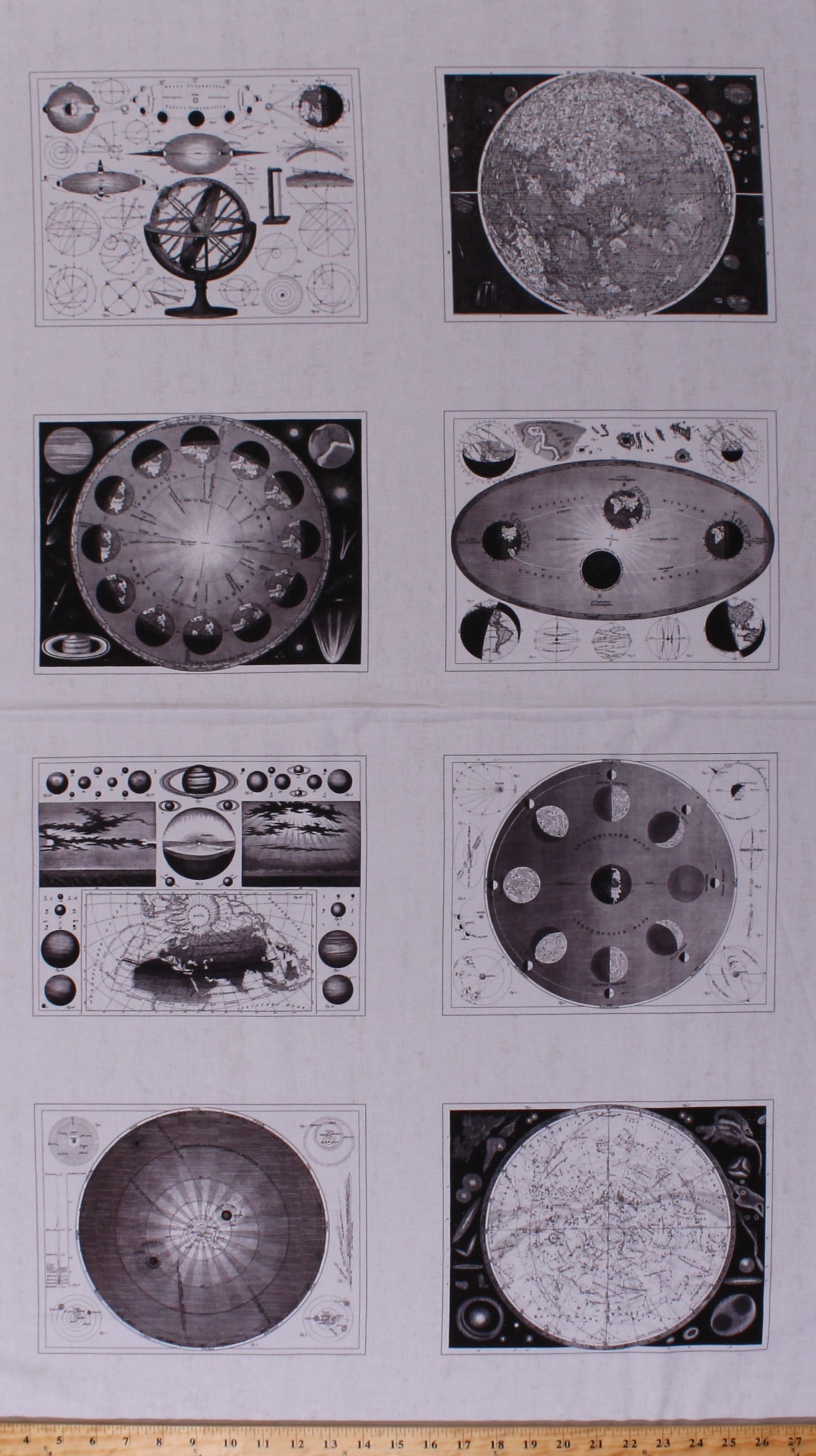 24" X 44" Panel Medieval Vintage Astronomy Charts Celestial Maps Star ...