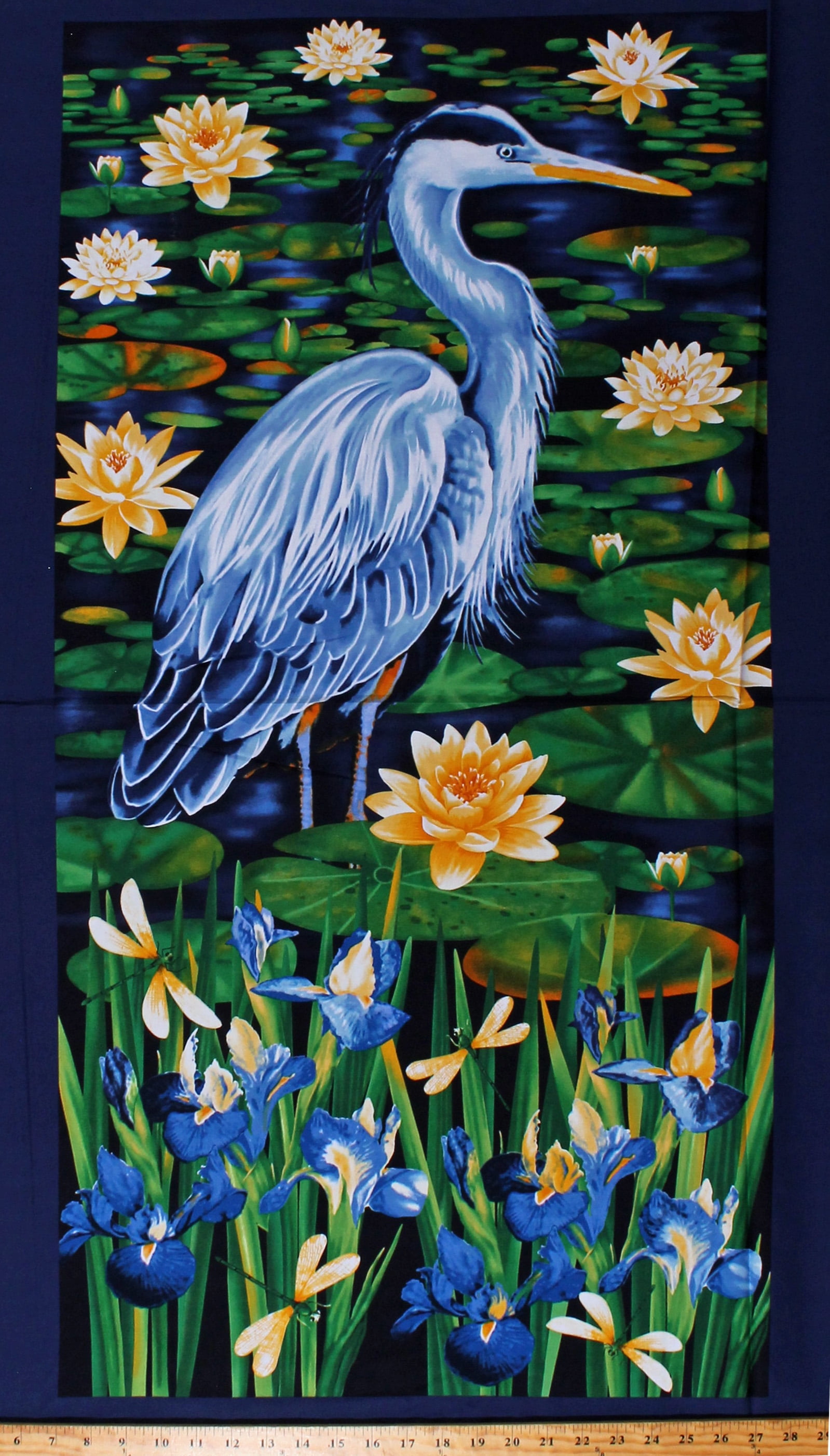 24" X 44" Quilting Cotton Fabric Panel - Water Lily Magic, Nature Water ...