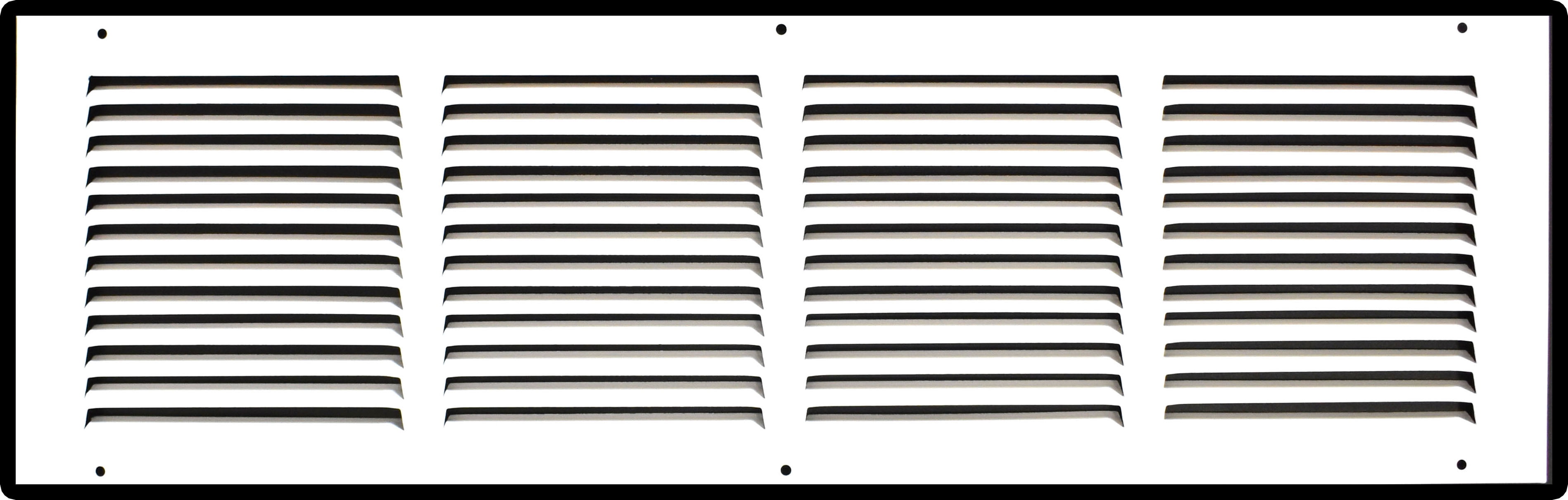 24" X 6" Steel Return Air Grille | HVAC Vent Cover Grill for Sidewall ...