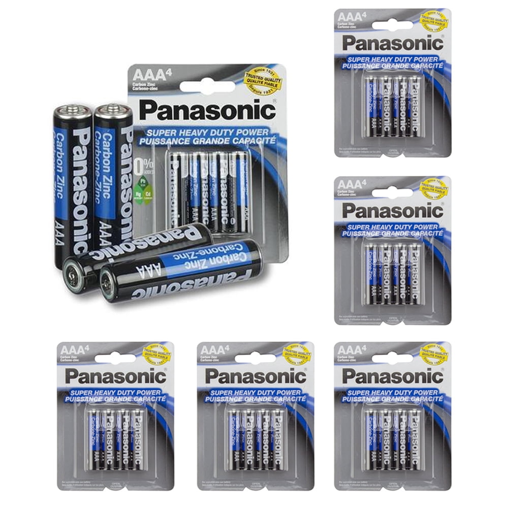 24 X Panasonic AAA Batteries Super Heavy Duty Carbon Zinc Battery 1.5V ...
