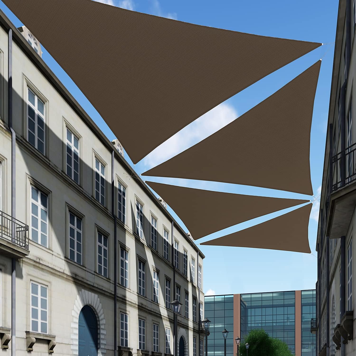 24' X 24' X 24' Sun Shade Sail Equilateral Triangle Permeable Canopy UV ...