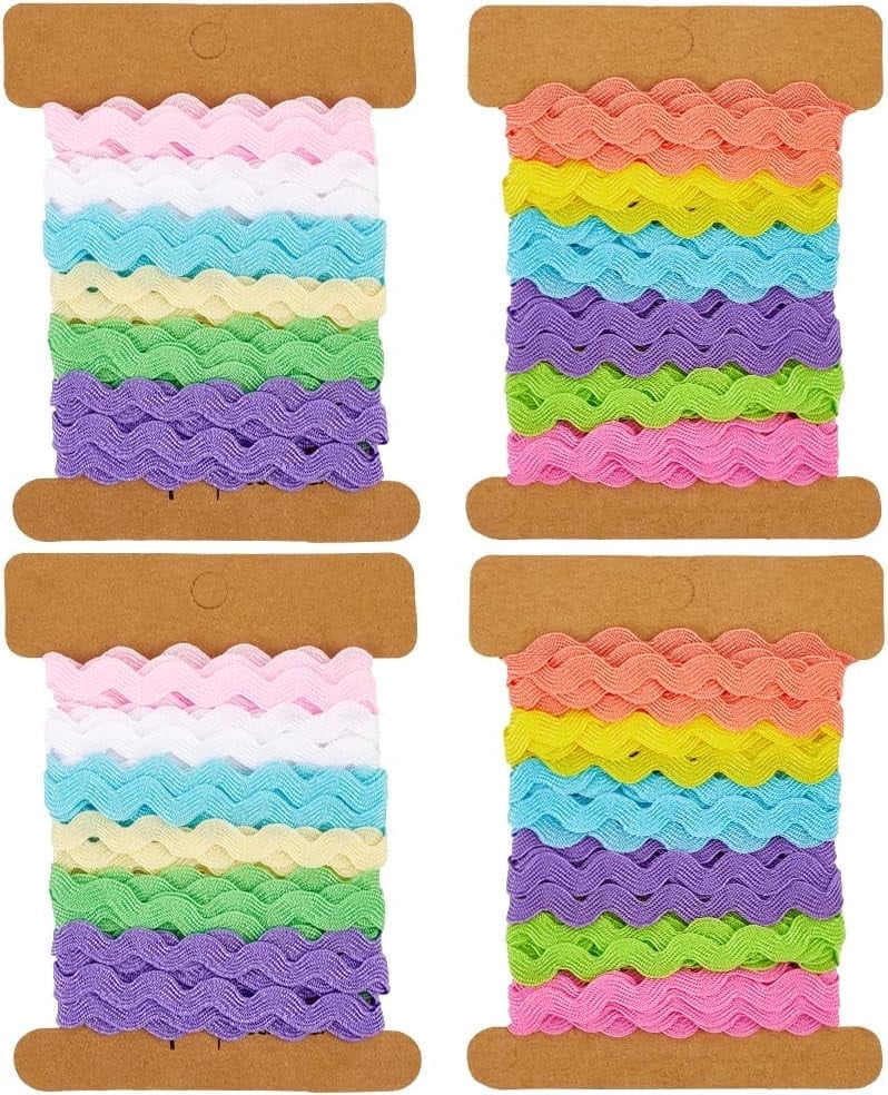 24 Yards 2 Styles Rac RIC Trim 1/4 inch(7.5mm) Wave Ribbon Bending ...