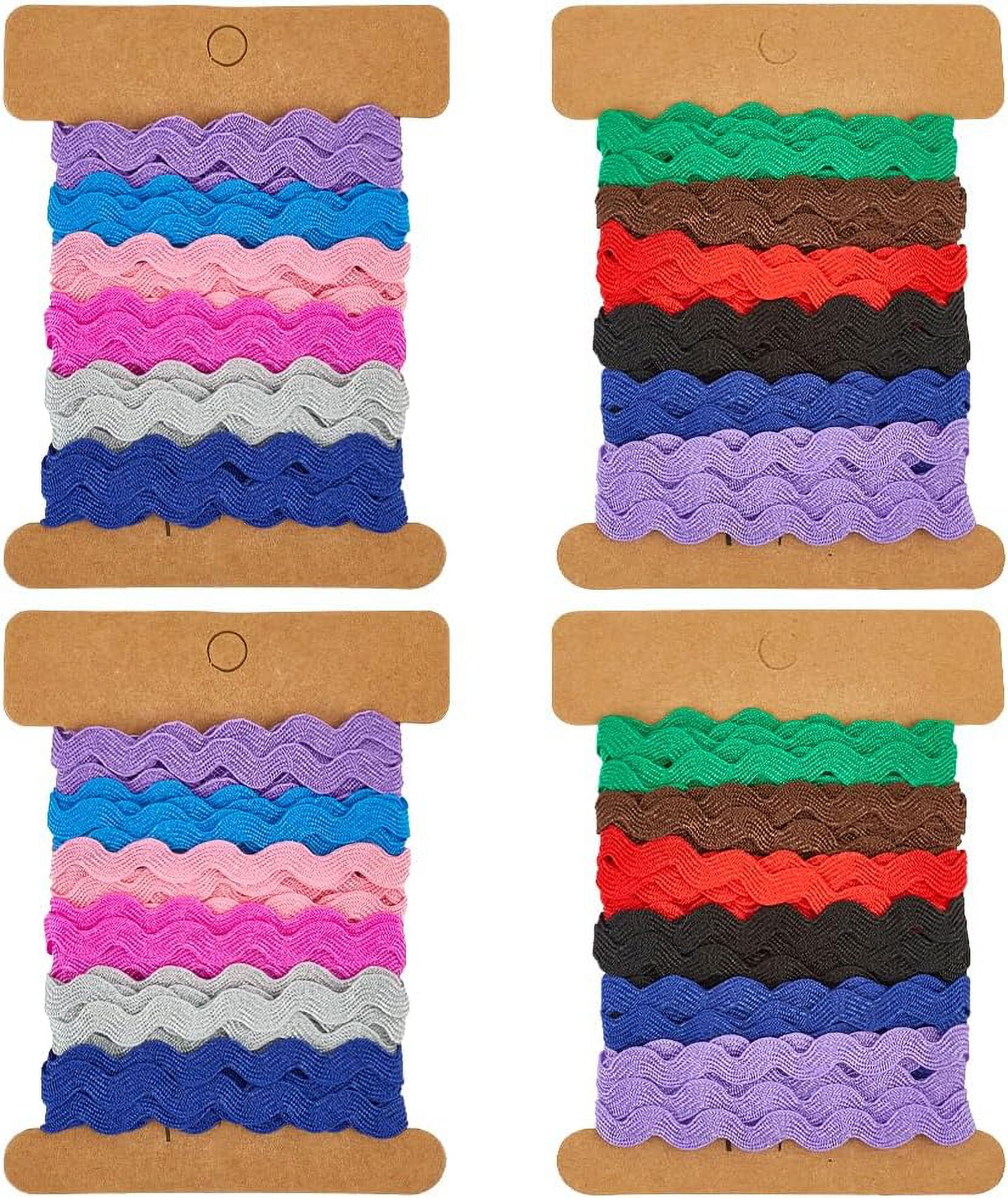 24 Yards 2 Styles Rick Rack Trim Ribbon 1/4 inch(7.5mm) Wave Sewing ...