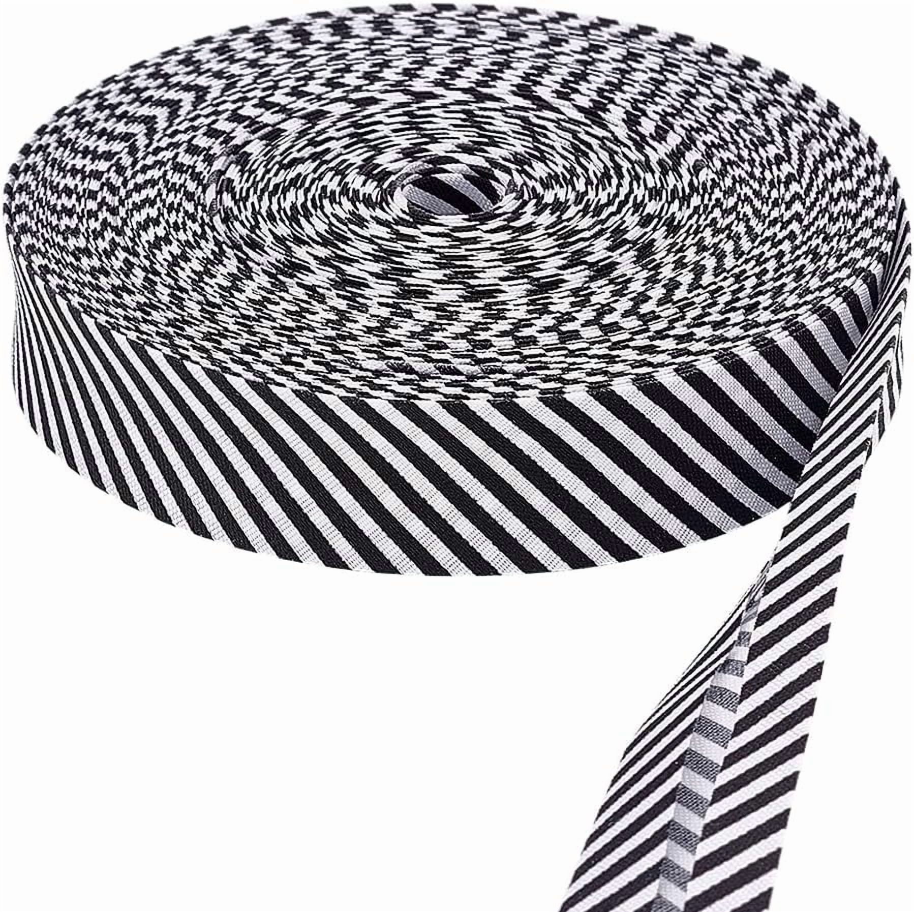 24 Yards/22m Single Fold Bias Tape Black White Stripe Ribbons 3/4 inch ...