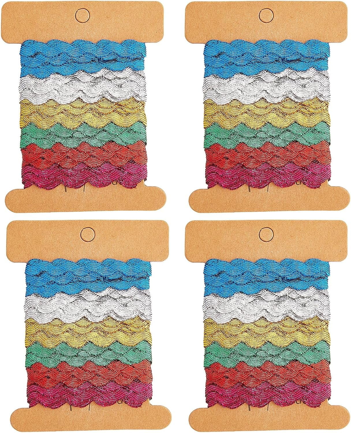 24 Yards 6 Colors Wavy Bending Ribbon RIC Rac Webbing Edge Trim ...