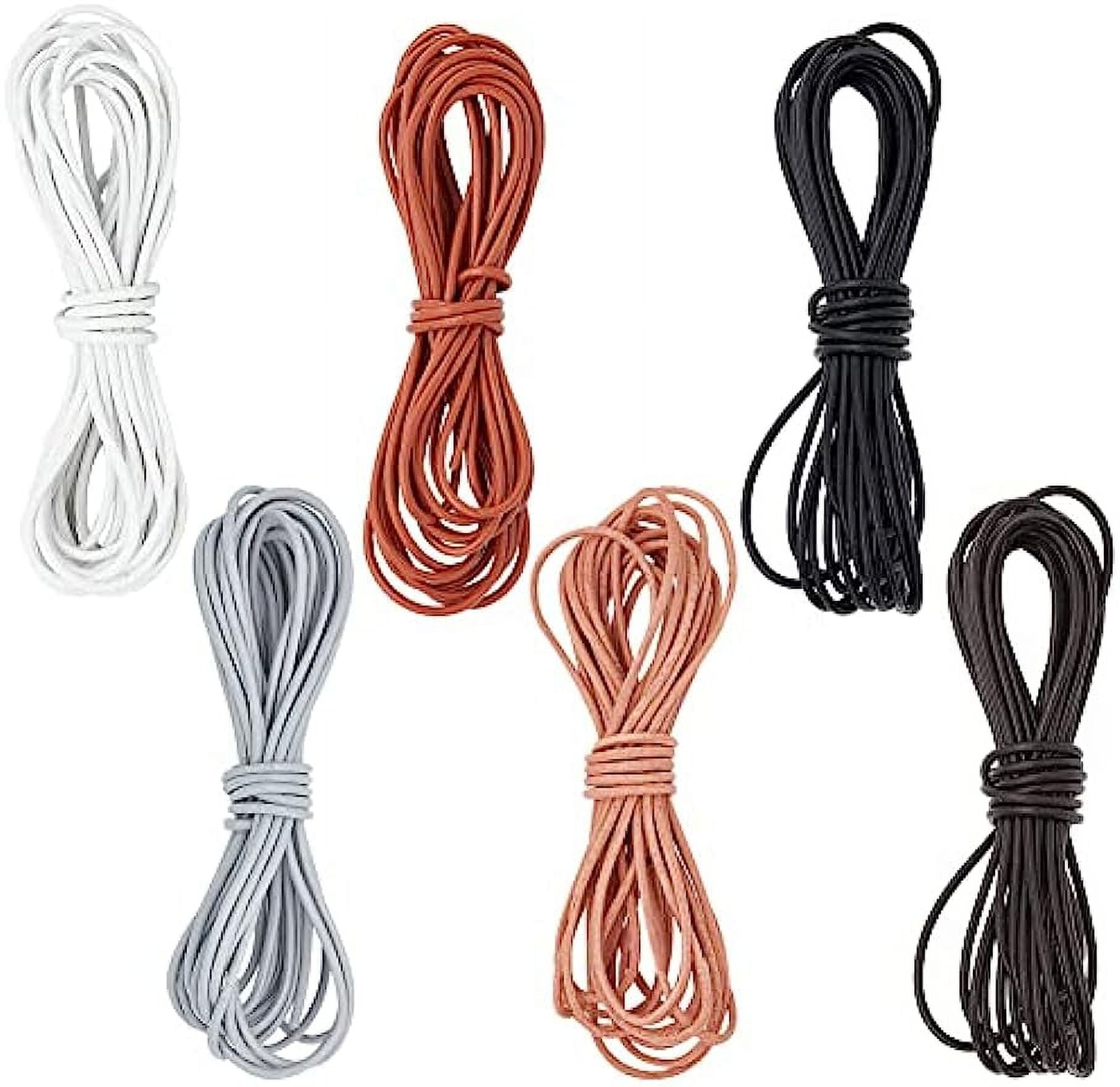 24 Yards Jewelry Leather Cord 6 Colors Leather String Cord 2mm Round ...