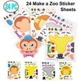 24 Zoo Make a Sticker Scene Sheets- Great for Kid's Easter Basket ...