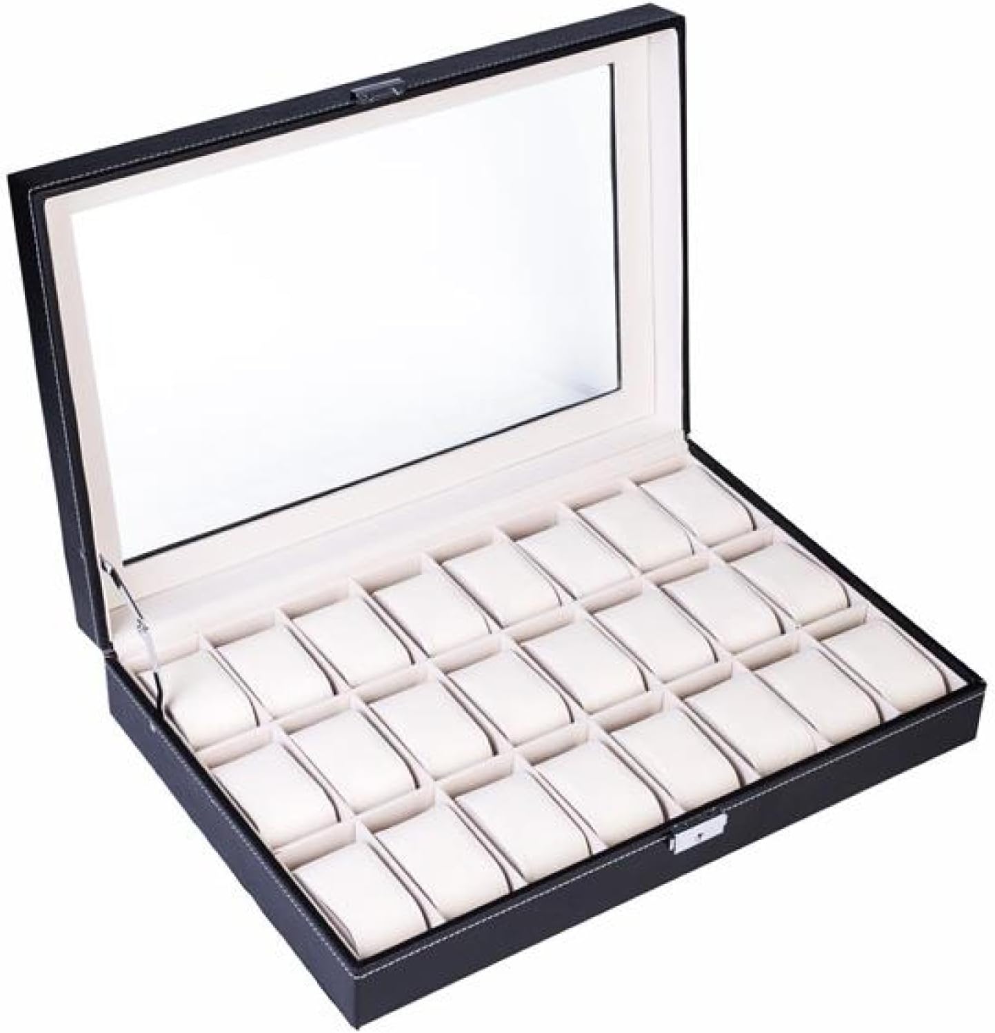 24-bit windowed Watch Box, Large-Capacity Watch Collection Display Box ...