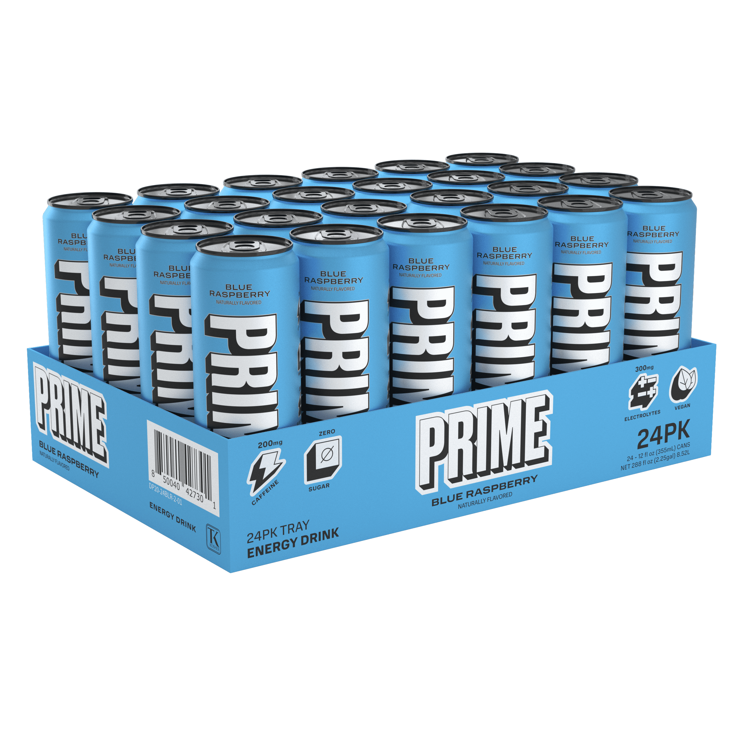 Prime Sugar Free Energy Drink, Blue Raspberry, 12 fl oz, 24 Pack, Cans ...