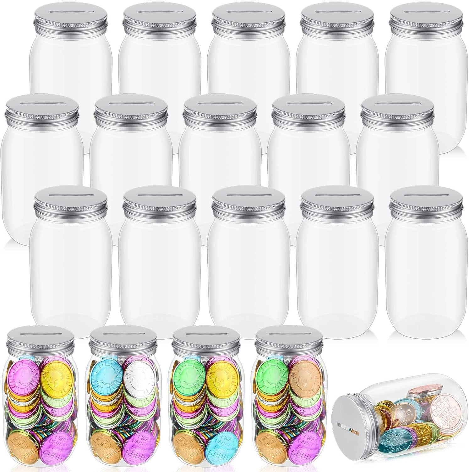 24 coin cans for behavior tokens, plastic reward cans, children's ...