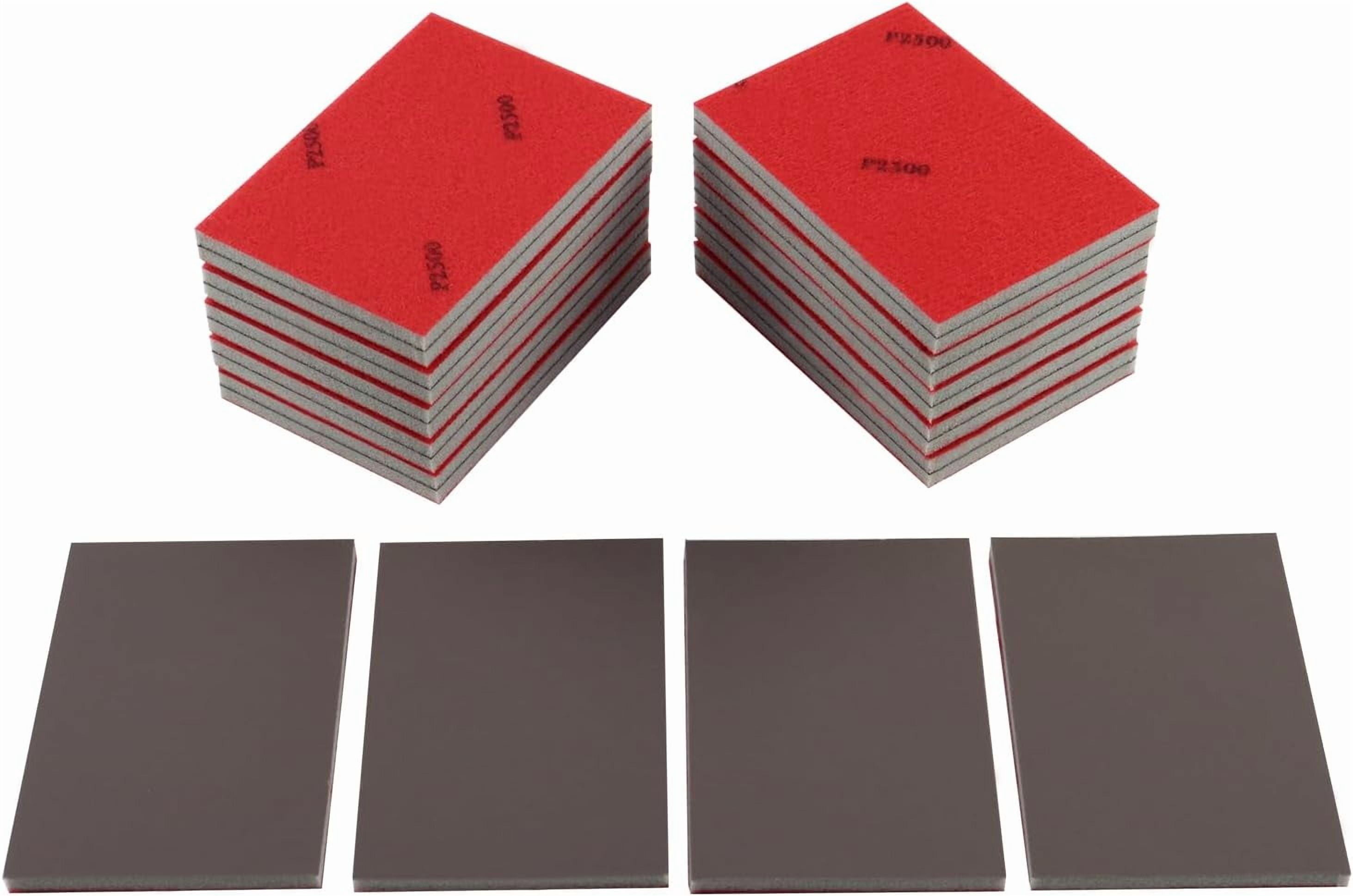 24 count 2500Grits Sanding Sponge, Wet and Dry 4"x3" Sanding Block ...