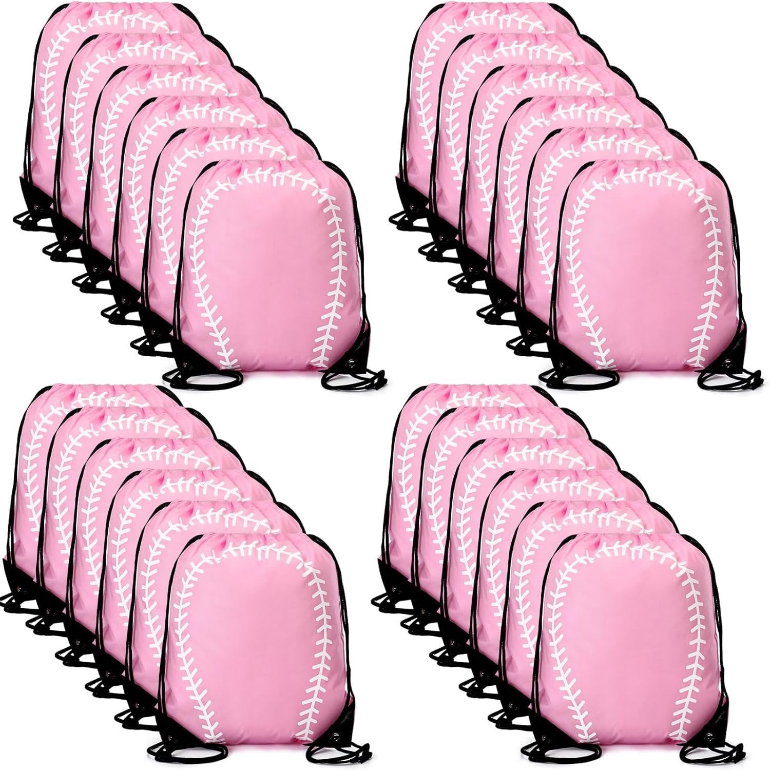 24 count Baseball Birthday Party Favors Baseball Drawstring Bags ...