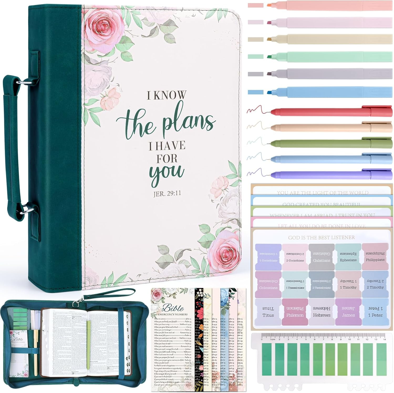 24 count Covers Kit for Women Large Carrying Book Holder with Handle ...