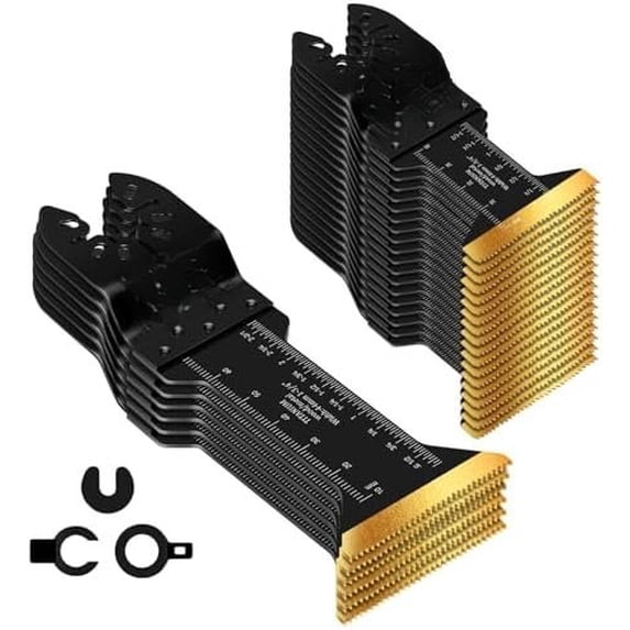 24 count Extra Long Titanium Oscillating Kit, Oscillating Multitool for ...