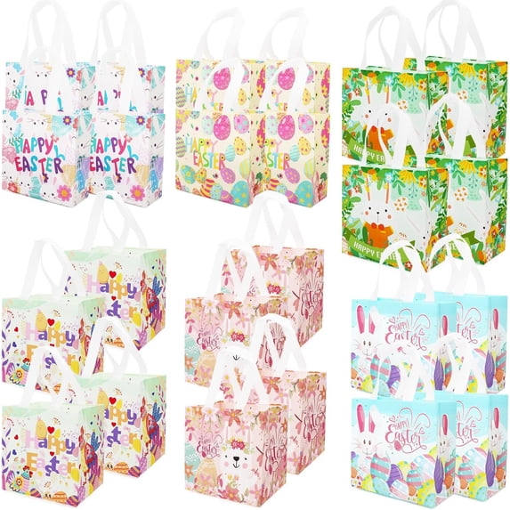24 count Happy Easter Egg Hunt Bags, Assorted Sizes, Easter Bunny ...