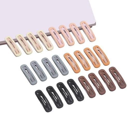24 count Rectangle Snap Hair Clips for Women Girls, 2.7 inch Large No ...