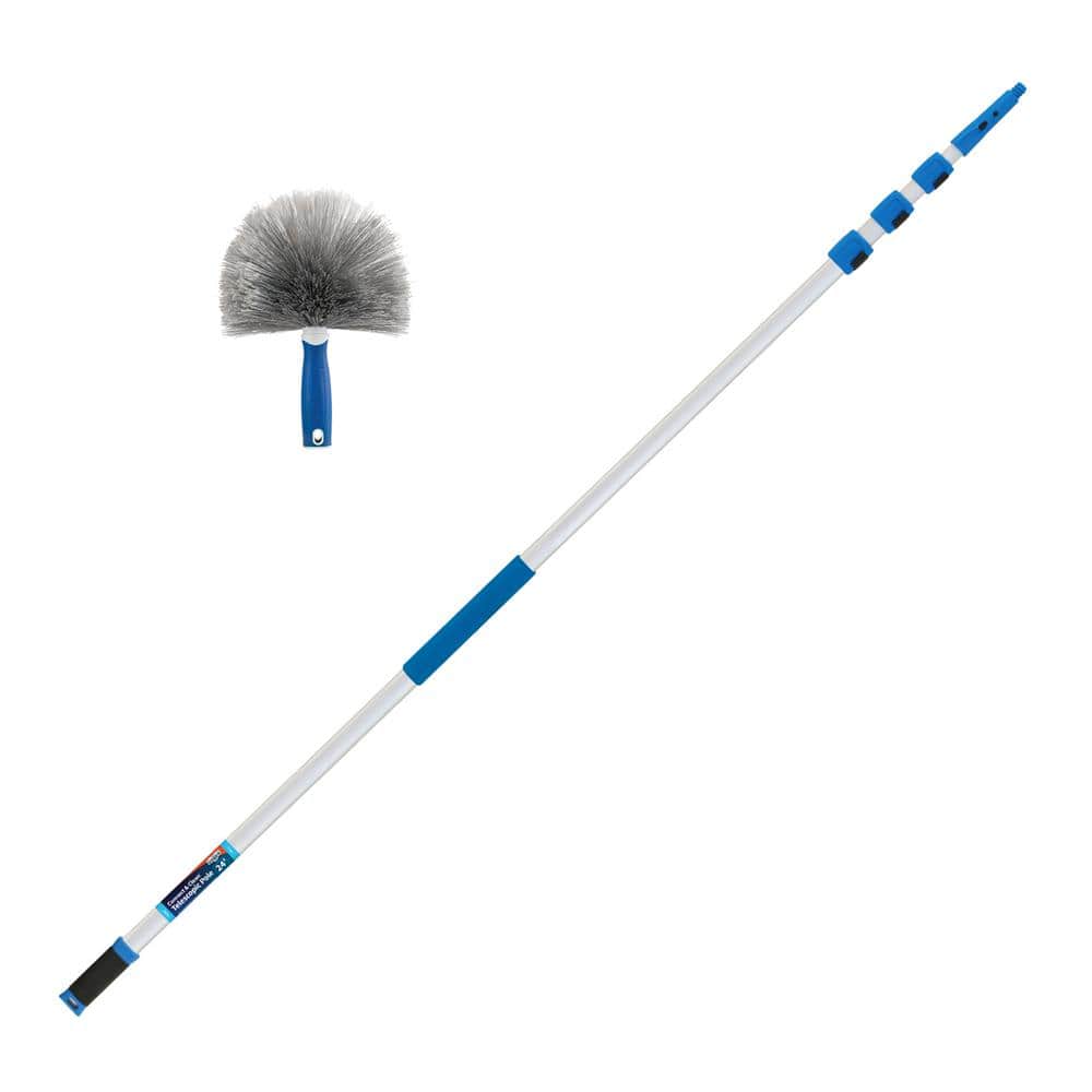 24 ft. Aluminum Telescoping Pole with Connect and Clean Locking Cone ...