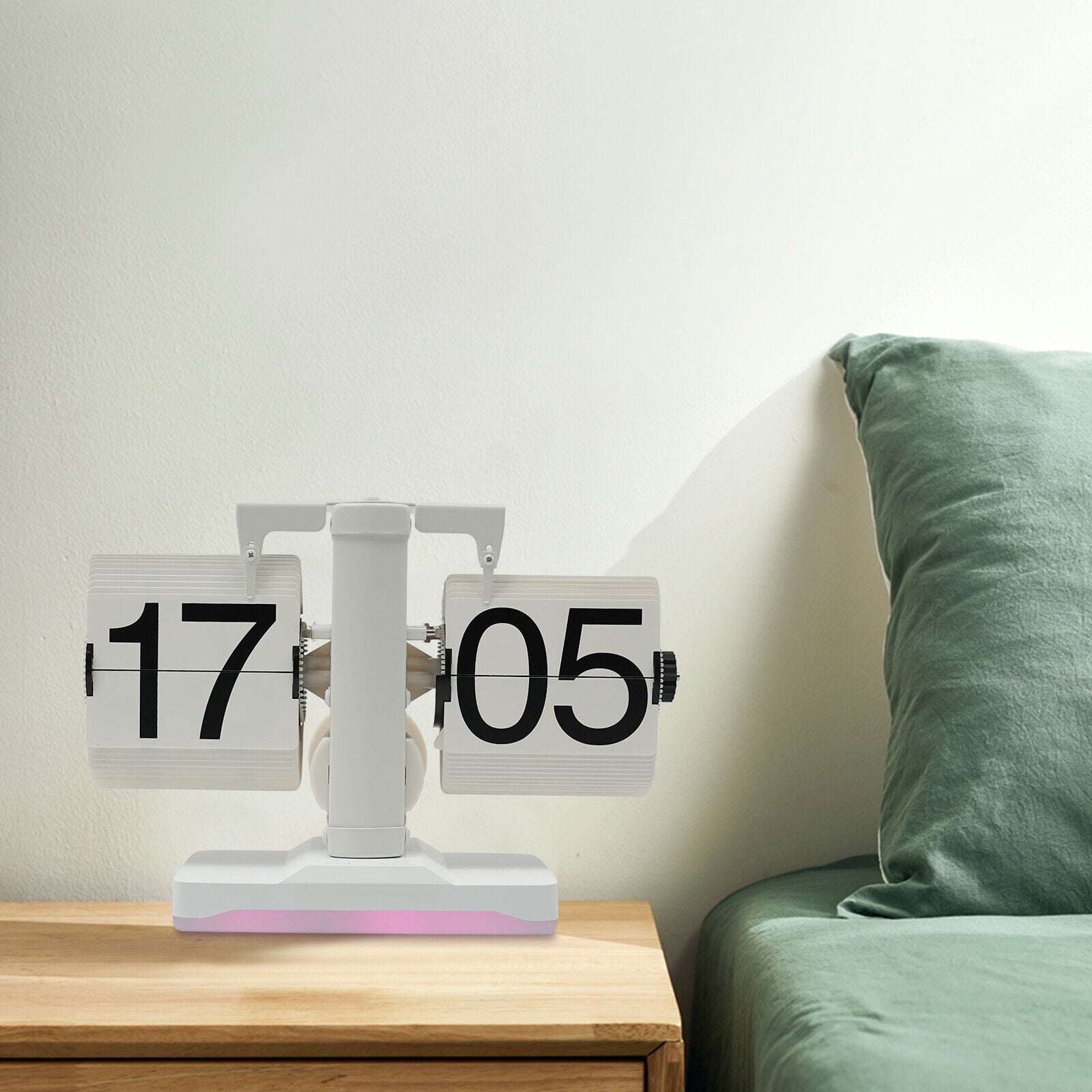 24-hour Tabletop Flip Down Clock Vintage Digital Flip Clock Built-in ...