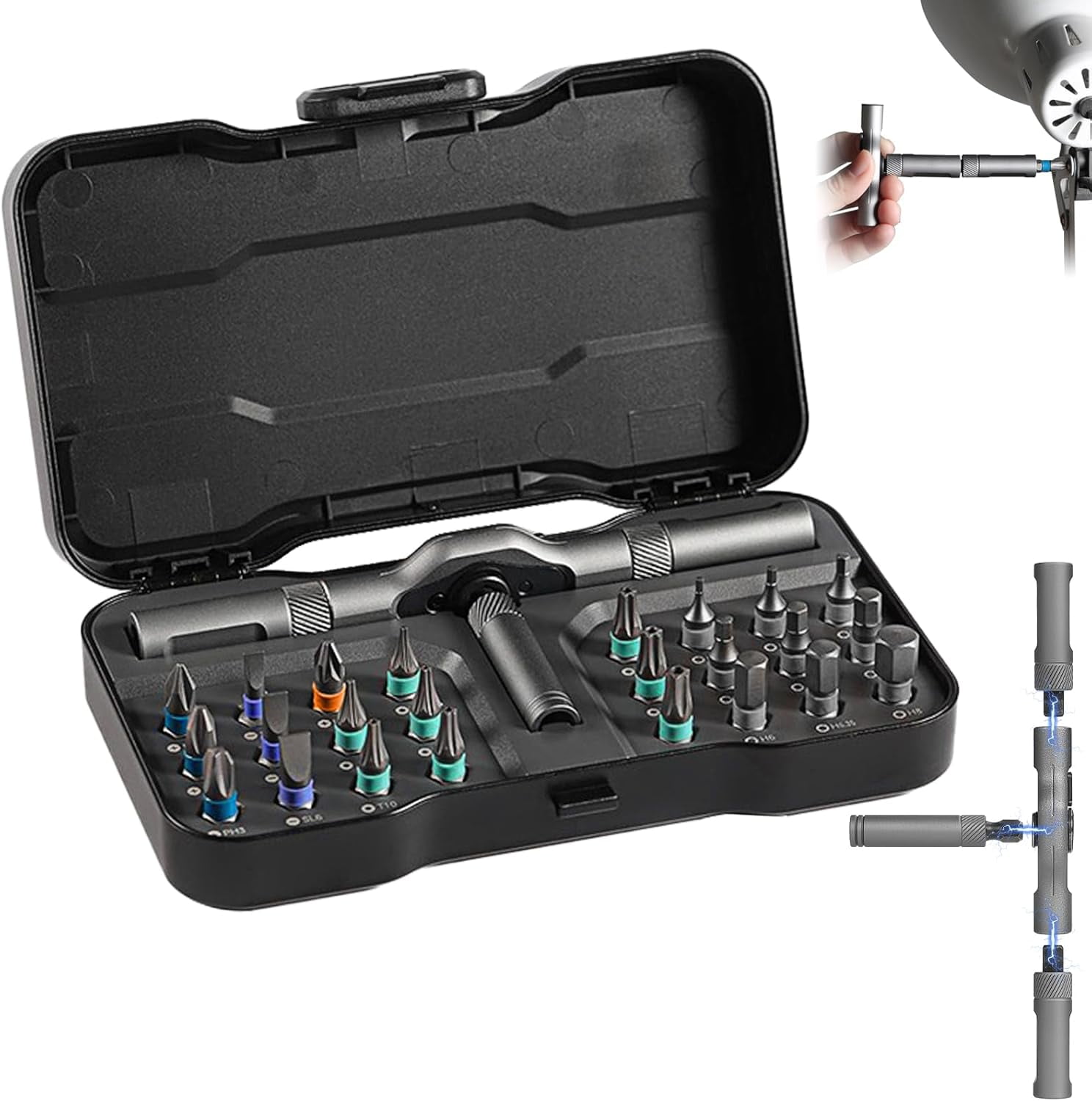 24 in 1 Magnetic Screwdriver Set, Ratchet Screwdriver Set Magnetic, DIY ...