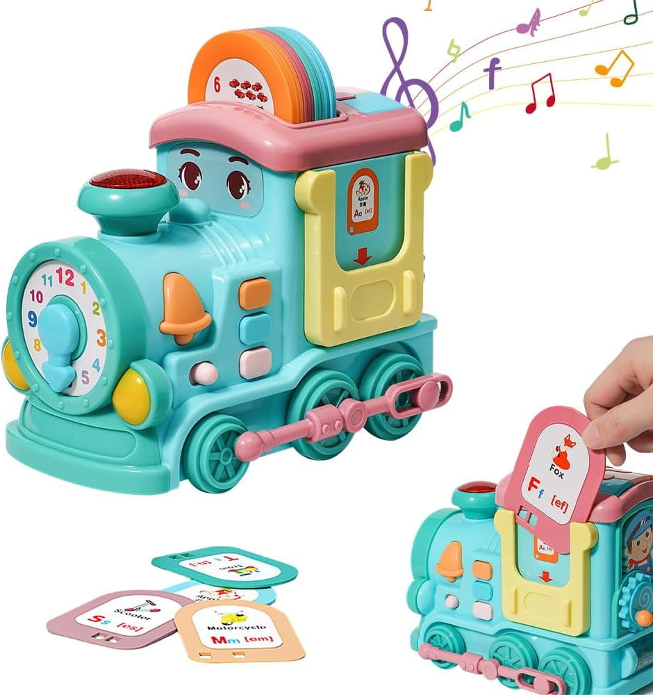 24-in-1 Multi Musical Train withTalking Flash Cards, 2025 New Electric ...