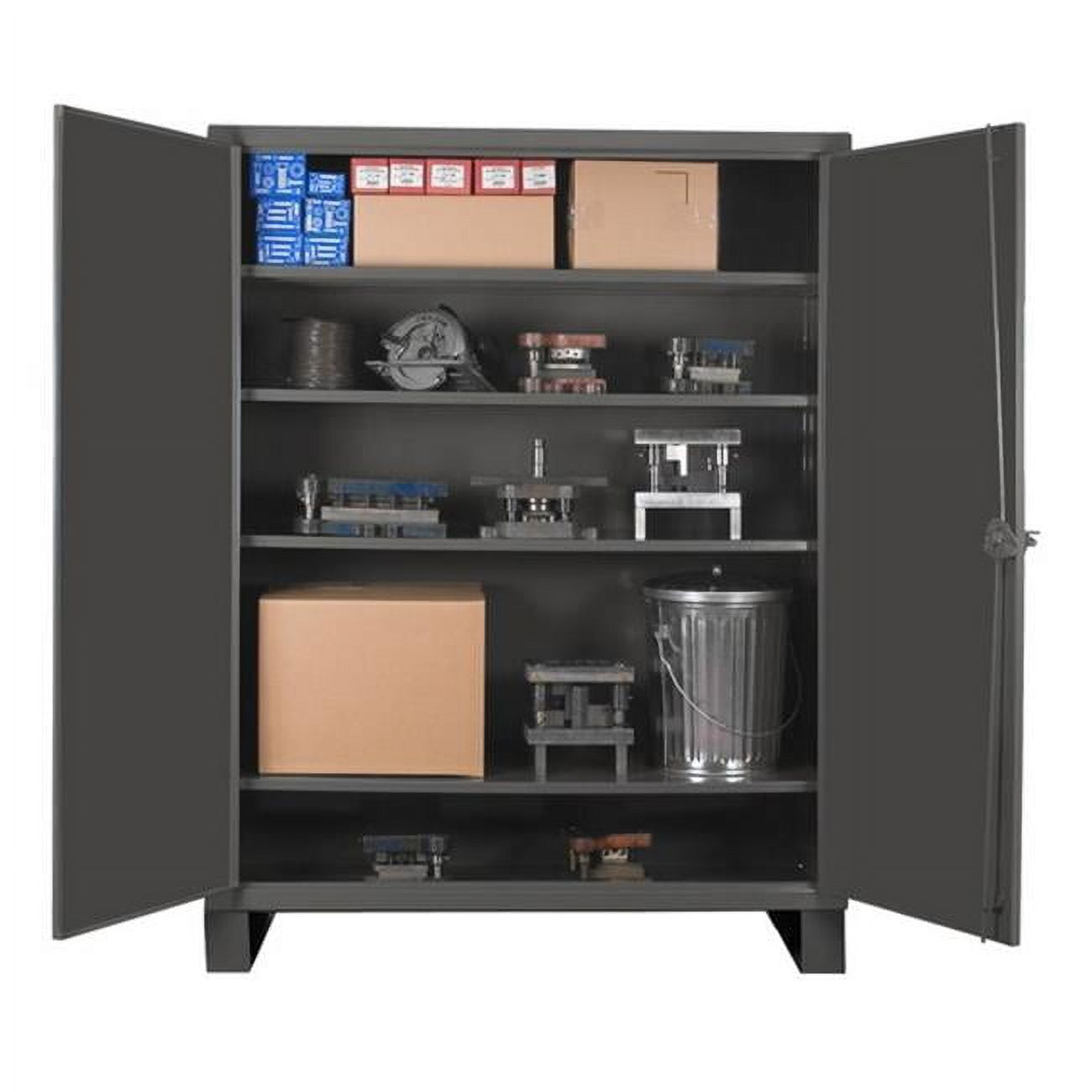 24 in. 12 Gauge 2 Adjustable Shelves & Recessed Door Style Lockable ...