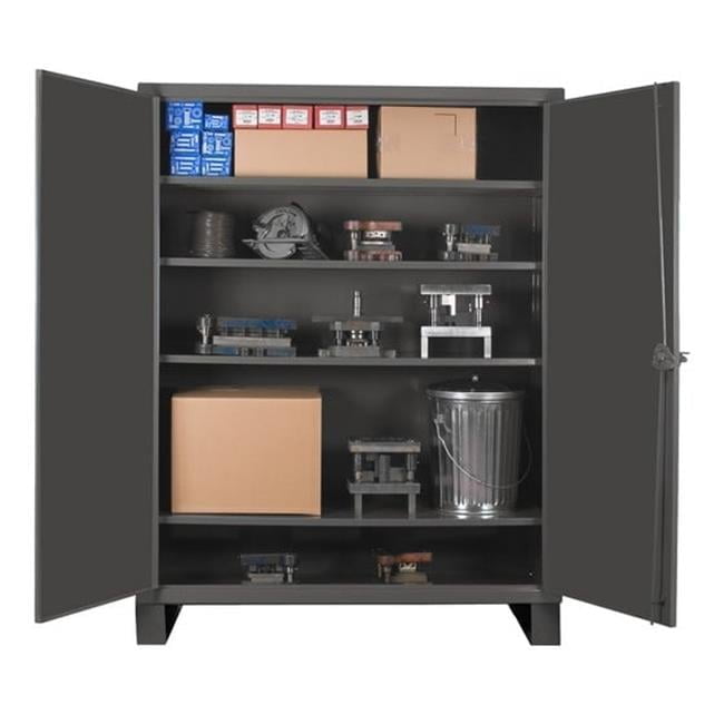 24 in. 12 Gauge 2 Adjustable Shelves & Recessed Door Style Lockable ...