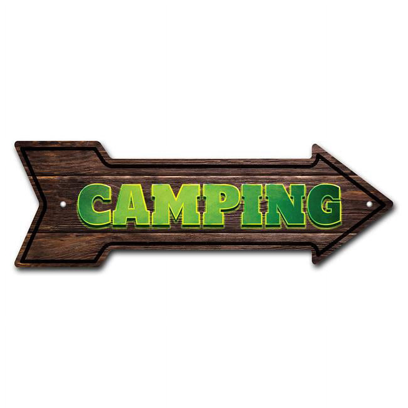 24 in. Camping Arrow Sign - Walmart.com