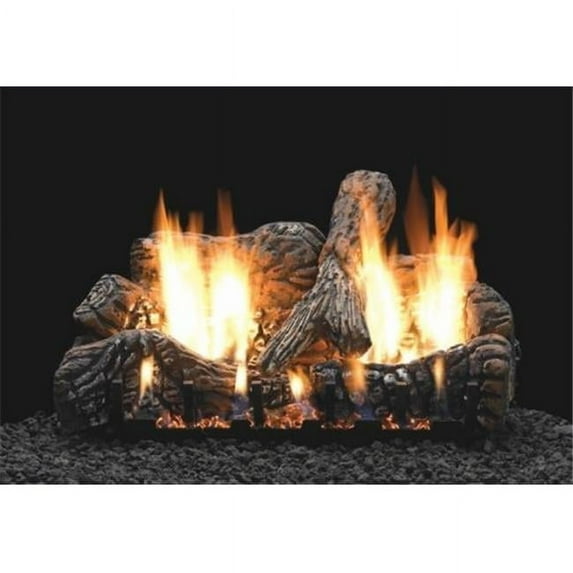 Mobiliario 24 in Ceramic Fiber Fireplace Log Set, Charred Oak, 4 Piece ...