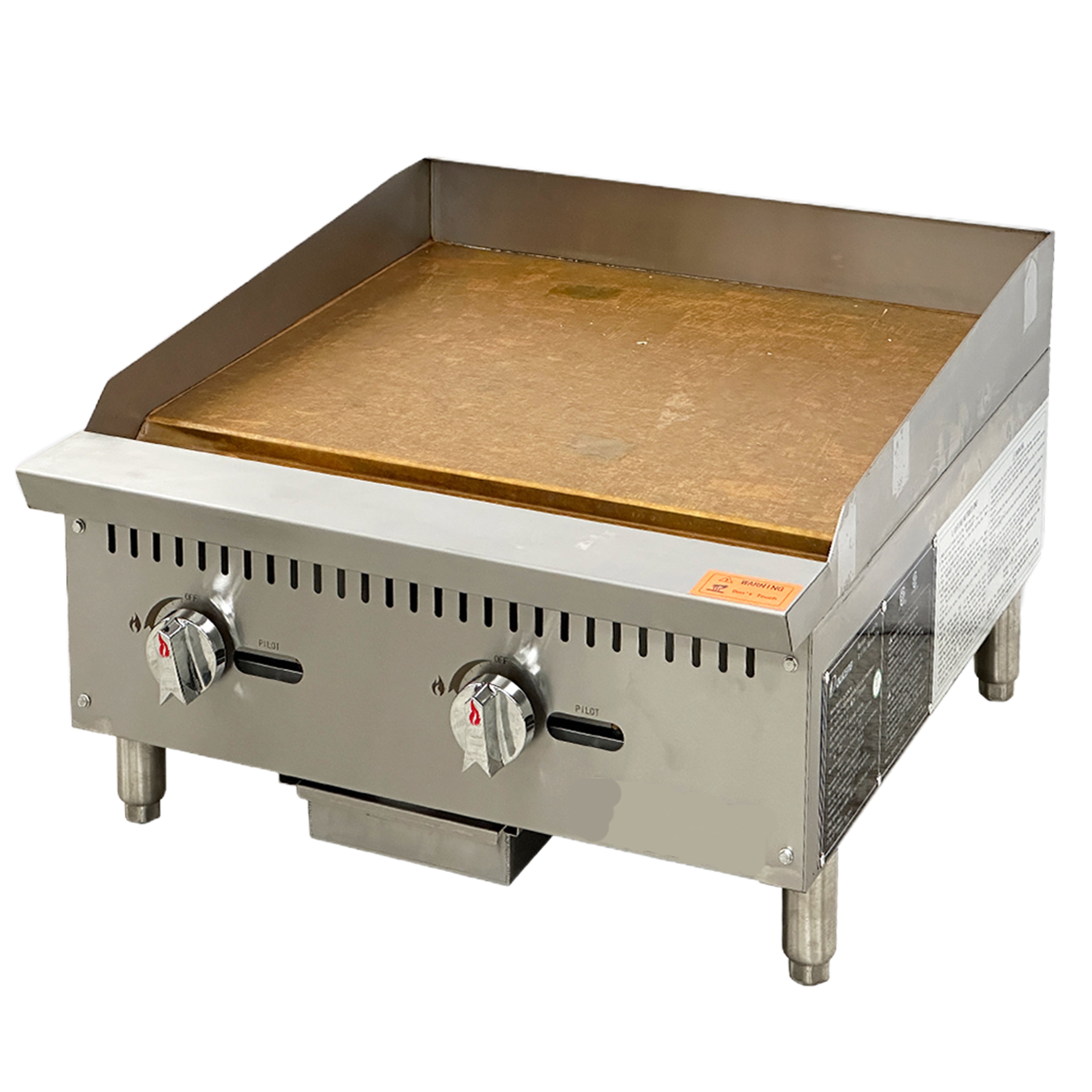 24 in. Commercial Manual griddle in Stainless Steel 60000BTU - Walmart.com